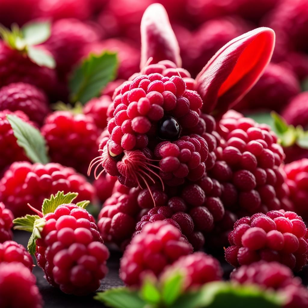 Raspberry Rabbit - AI Generated Artwork - NightCafe Creator