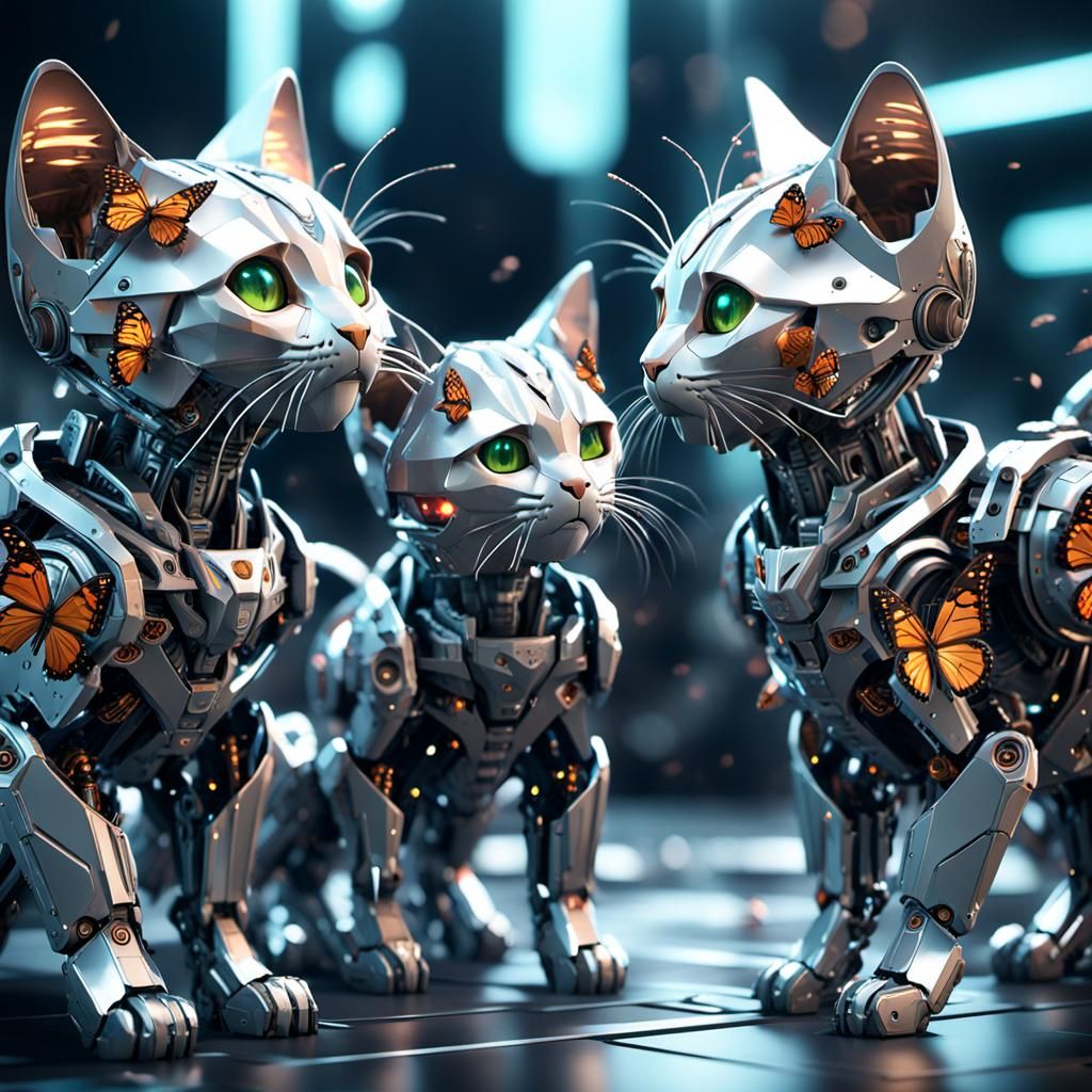 Cyber Kitty - AI Generated Artwork - NightCafe Creator