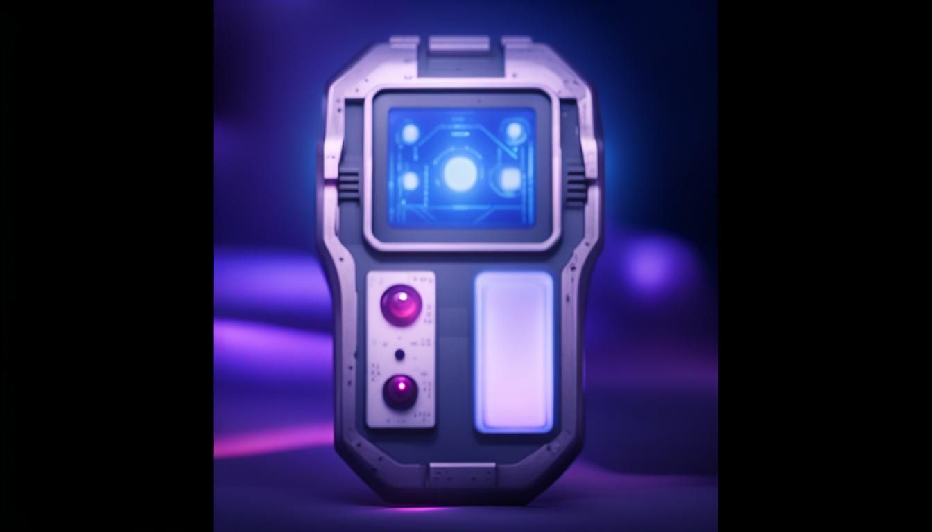 Retro-Futuristic Gadget in a Dark, Misty Environme... - AI Art