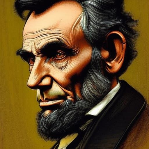 Portrait of Abraham Lincoln - AI Generated Artwork - NightCafe Creator