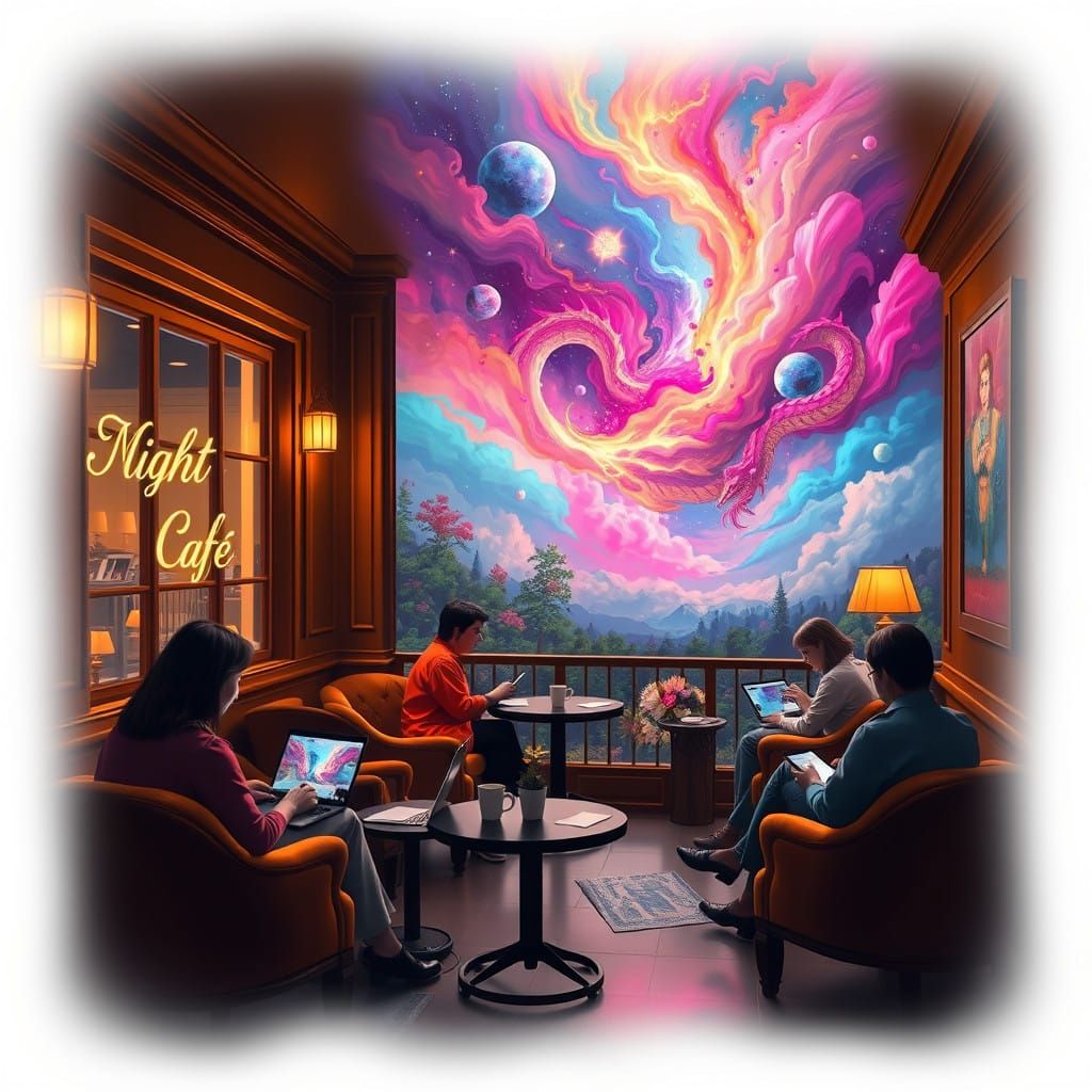 Nightshift at Night Café - Creativity has no limits
