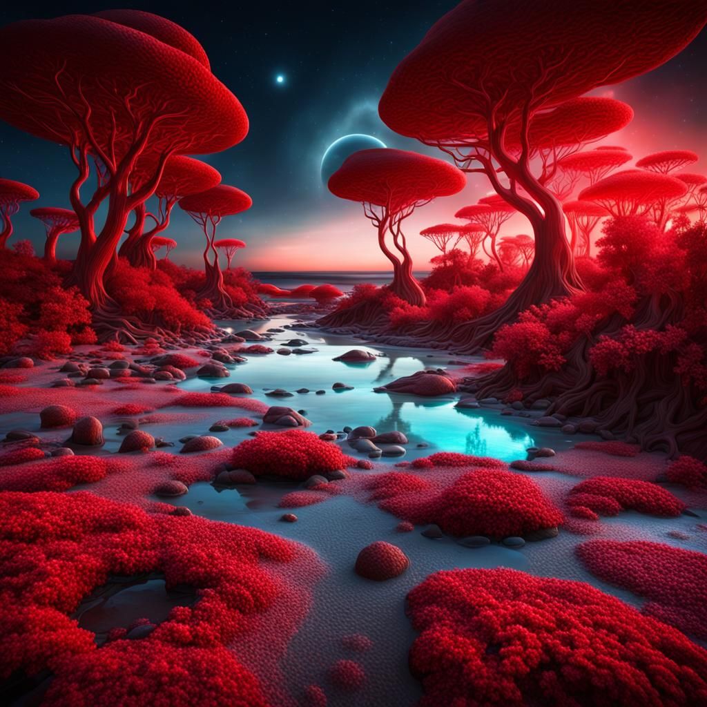 Alien Planet - AI Generated Artwork - NightCafe Creator