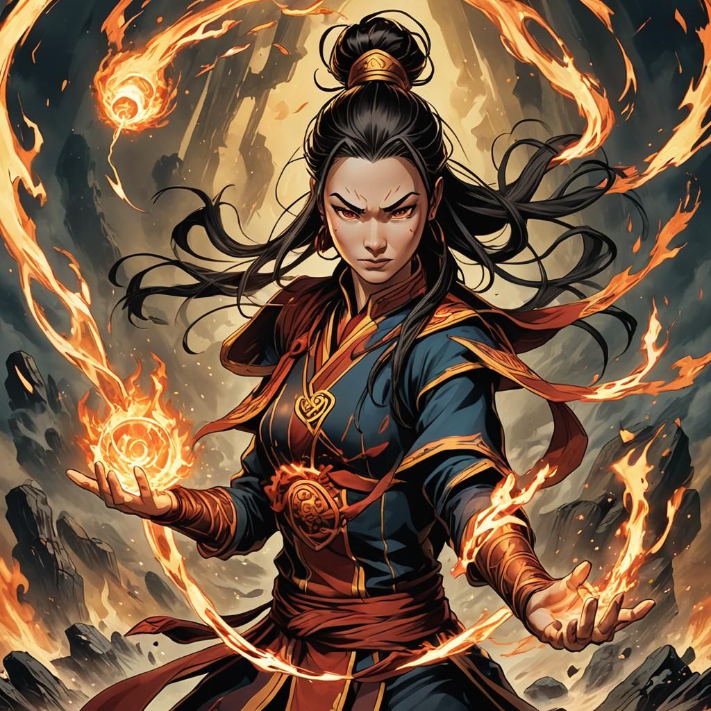 Fire bender - AI Generated Artwork - NightCafe Creator