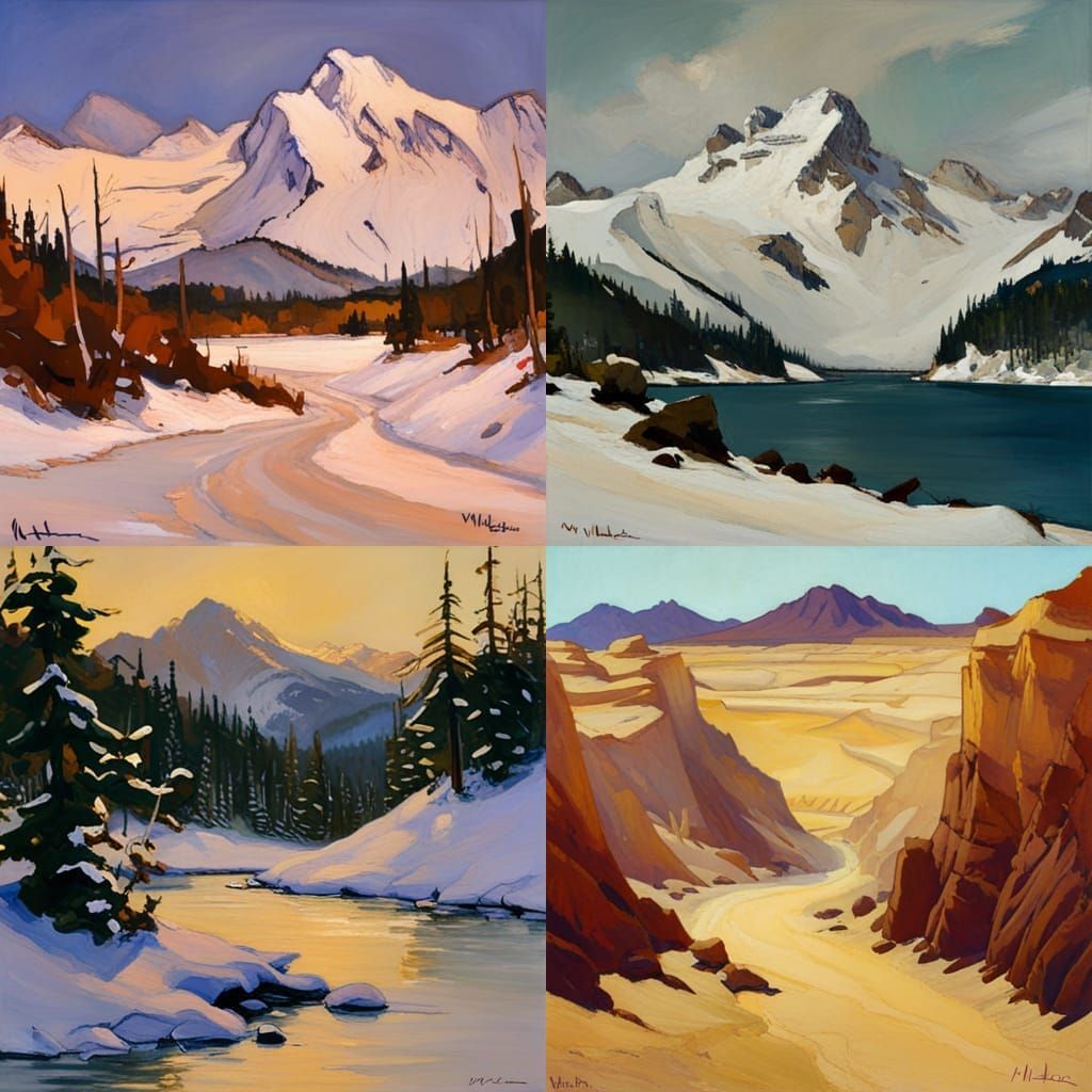 Mountain scenes. - AI Generated Artwork - NightCafe Creator