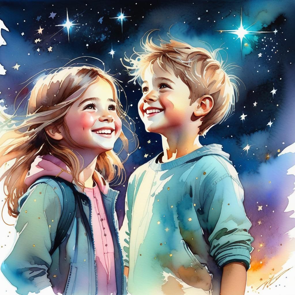 Chasing stars - AI Generated Artwork - NightCafe Creator