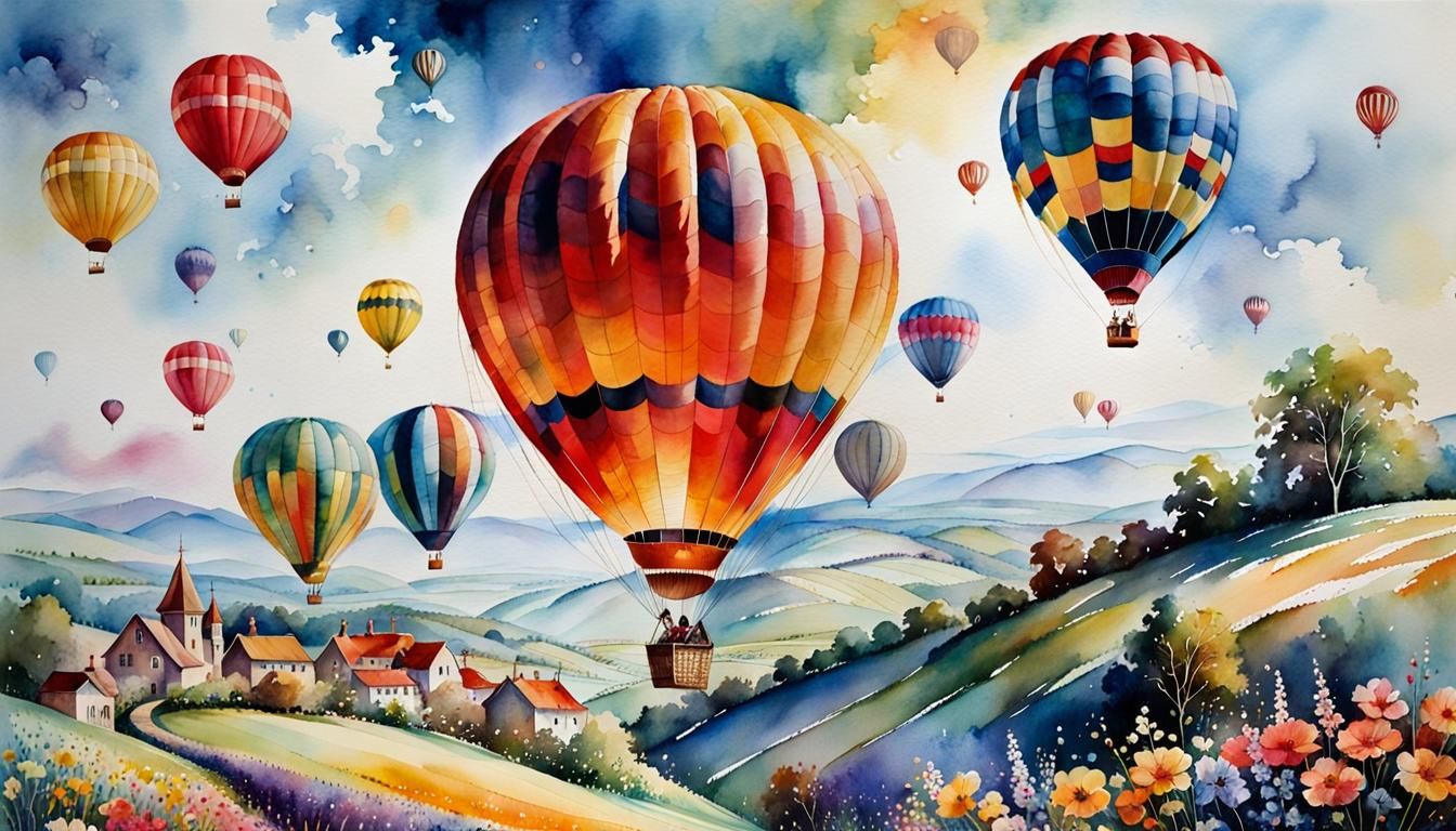 Hot air balloon - AI Generated Artwork - NightCafe Creator