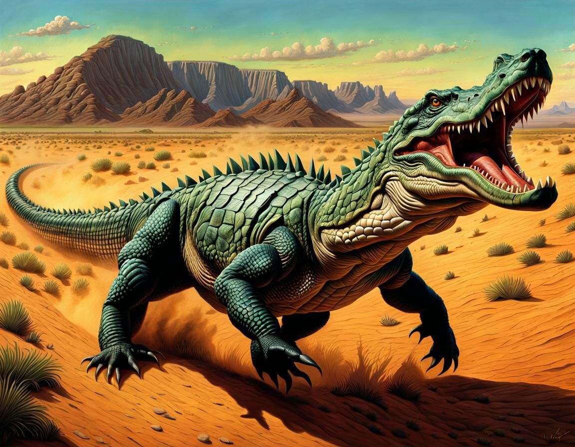 Desert Gator - AI Generated Artwork - NightCafe Creator