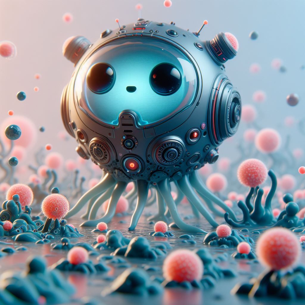Robot Amoeba - AI Generated Artwork - NightCafe Creator