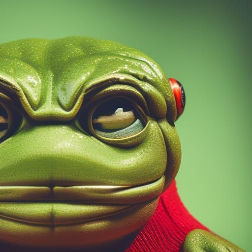 hyperdetailed pepe frog, head and shoulders portrait, Mark Brooks and ...