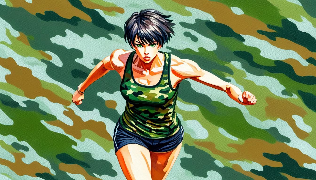 A running anime soldier girl... - AI Generated Artwork - NightCafe Creator