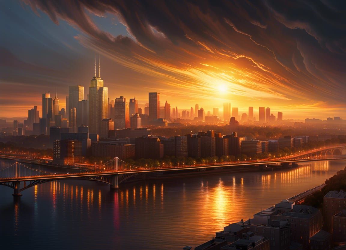 Filtered Sunset - AI Generated Artwork - NightCafe Creator