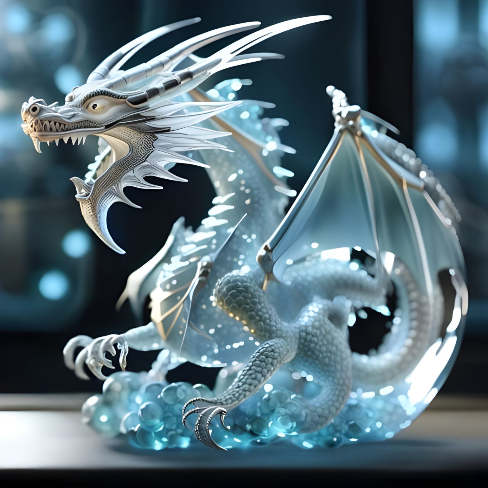 Glass Dragon v5.2 - AI Generated Artwork - NightCafe Creator