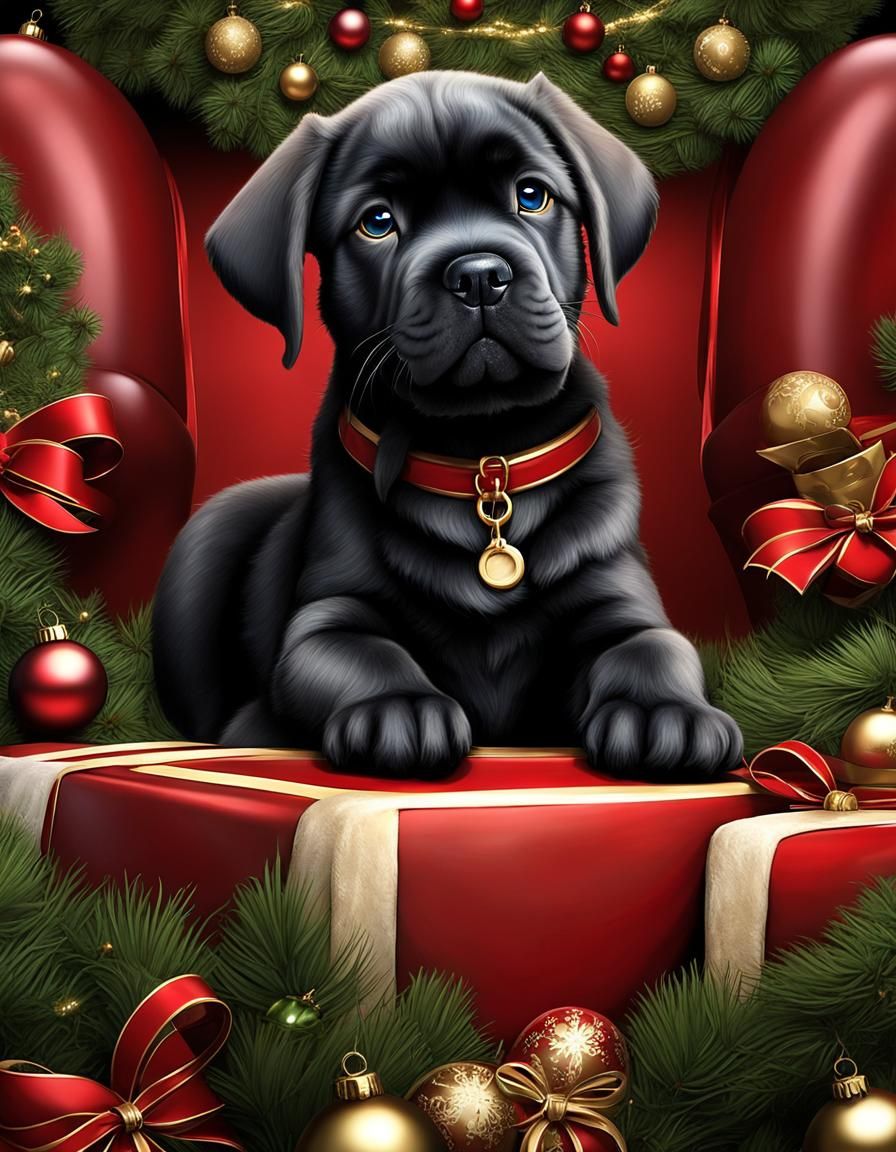 Christmas Cane Corso - AI Generated Artwork - NightCafe Creator