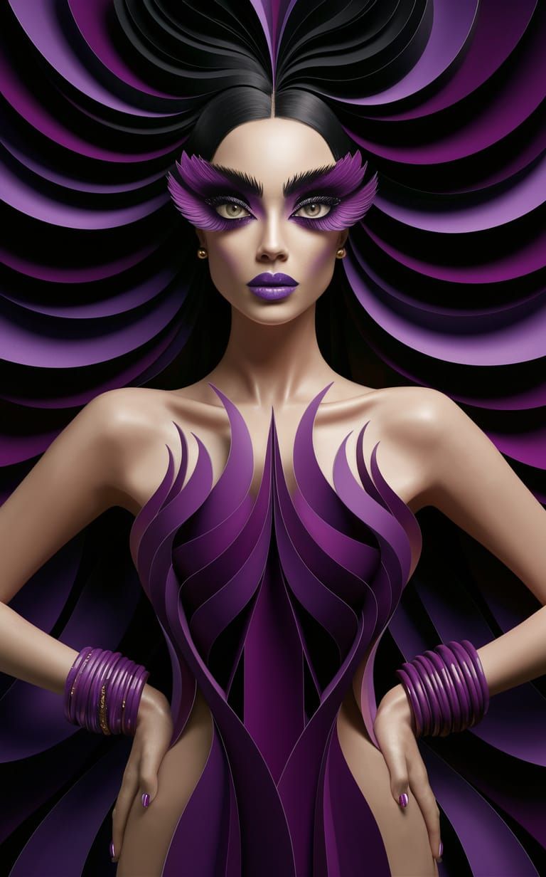Purple Lady - AI Generated Artwork - NightCafe Creator
