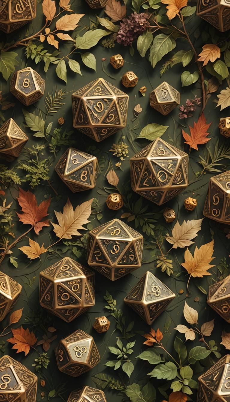 Vintage Druidic D20 Mobile Background - AI Generated Artwork ...