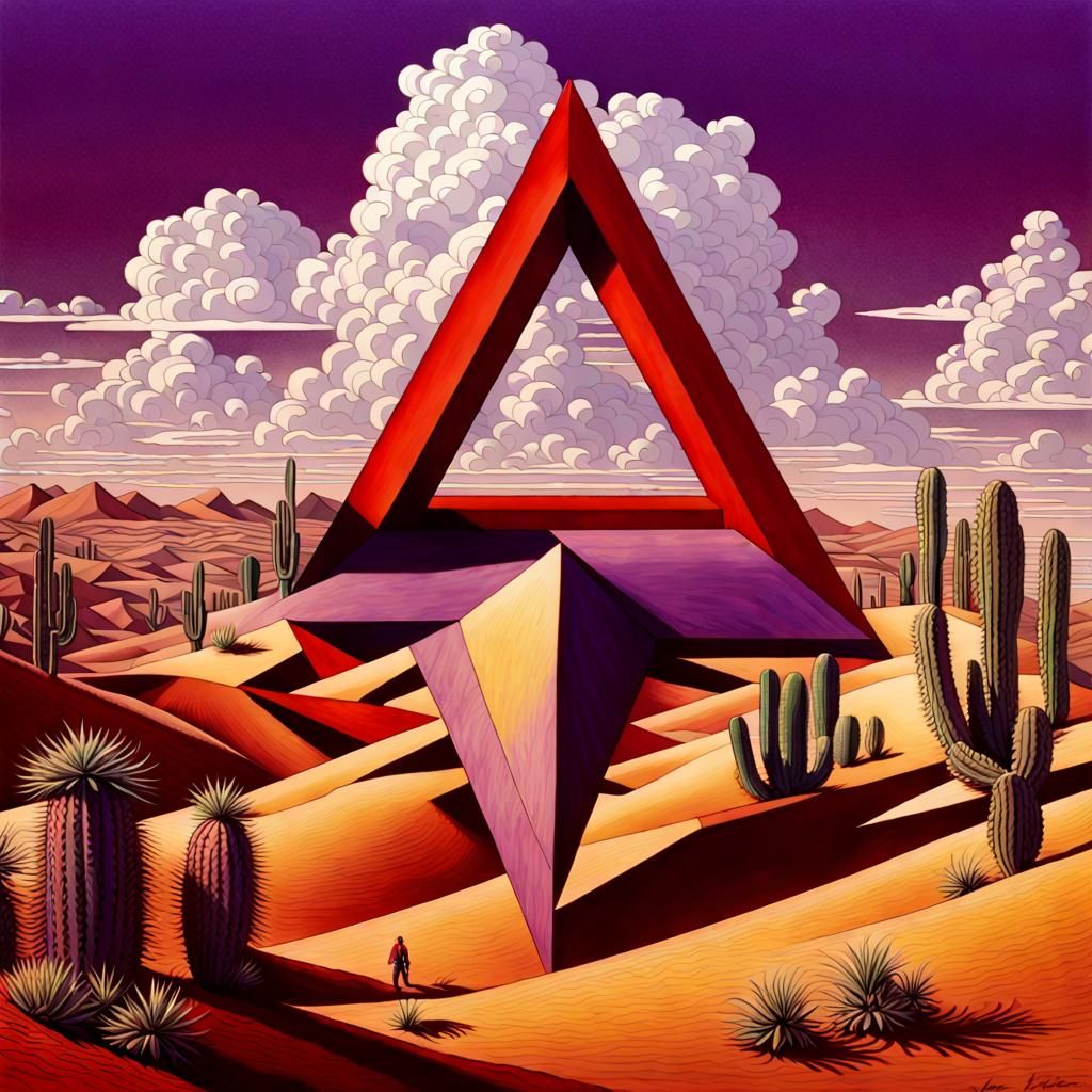 M.C. Escher's "impossible Triangle" Depicted in three dimensions as a ...