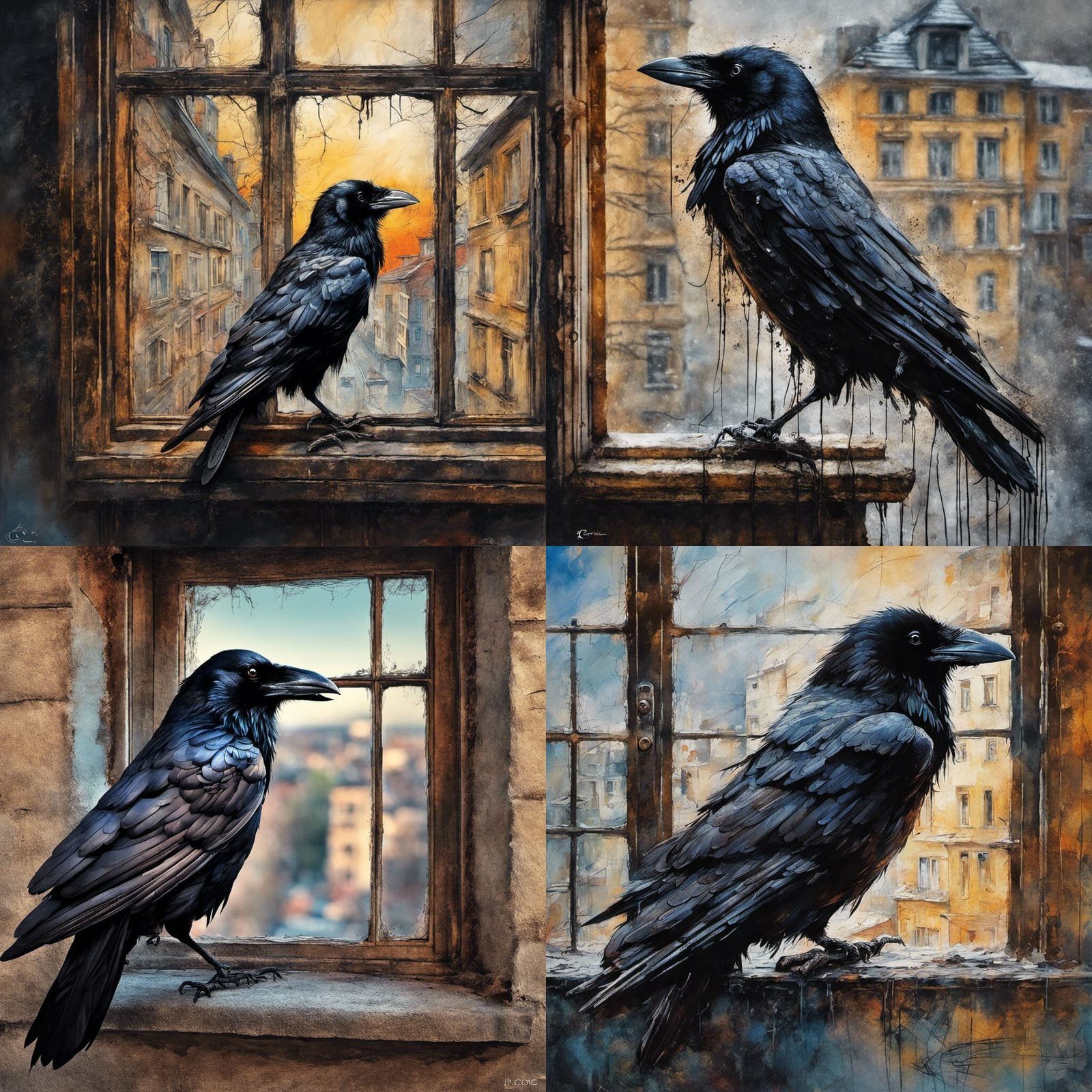 The raven perched on the windowsill staring into my soul, By Ionut ...