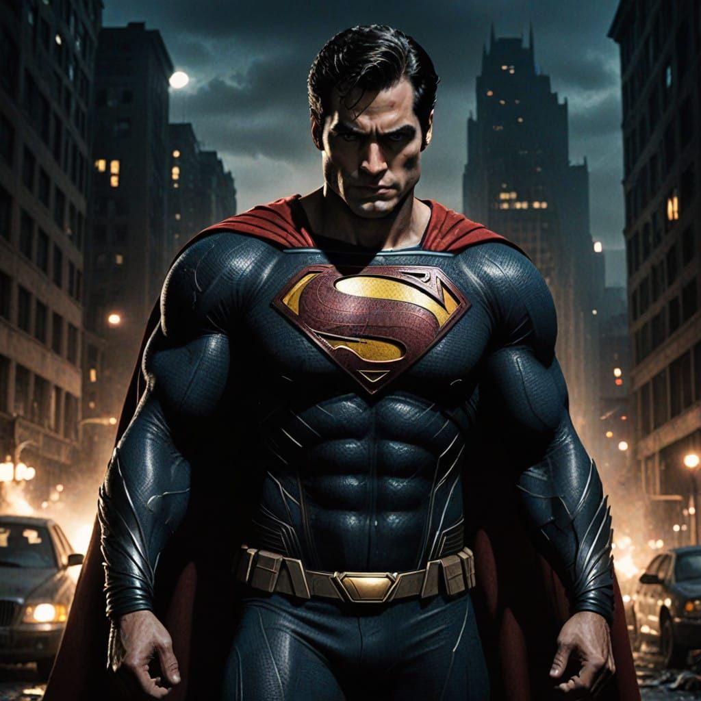 Superman - Superman in Dark Gritty Metropolis