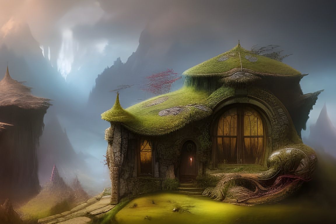Elven house - AI Generated Artwork - NightCafe Creator