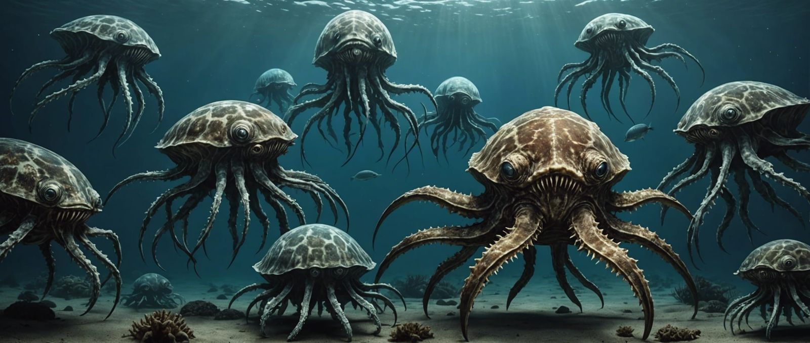 Deep Sea Creatures - AI Generated Artwork - NightCafe Creator