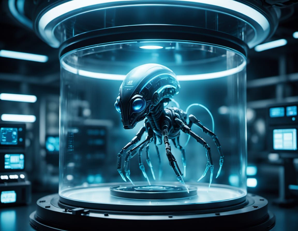 The Thing in the Lab - Ethereal Lab Specimen in Moody Sci-Fi...