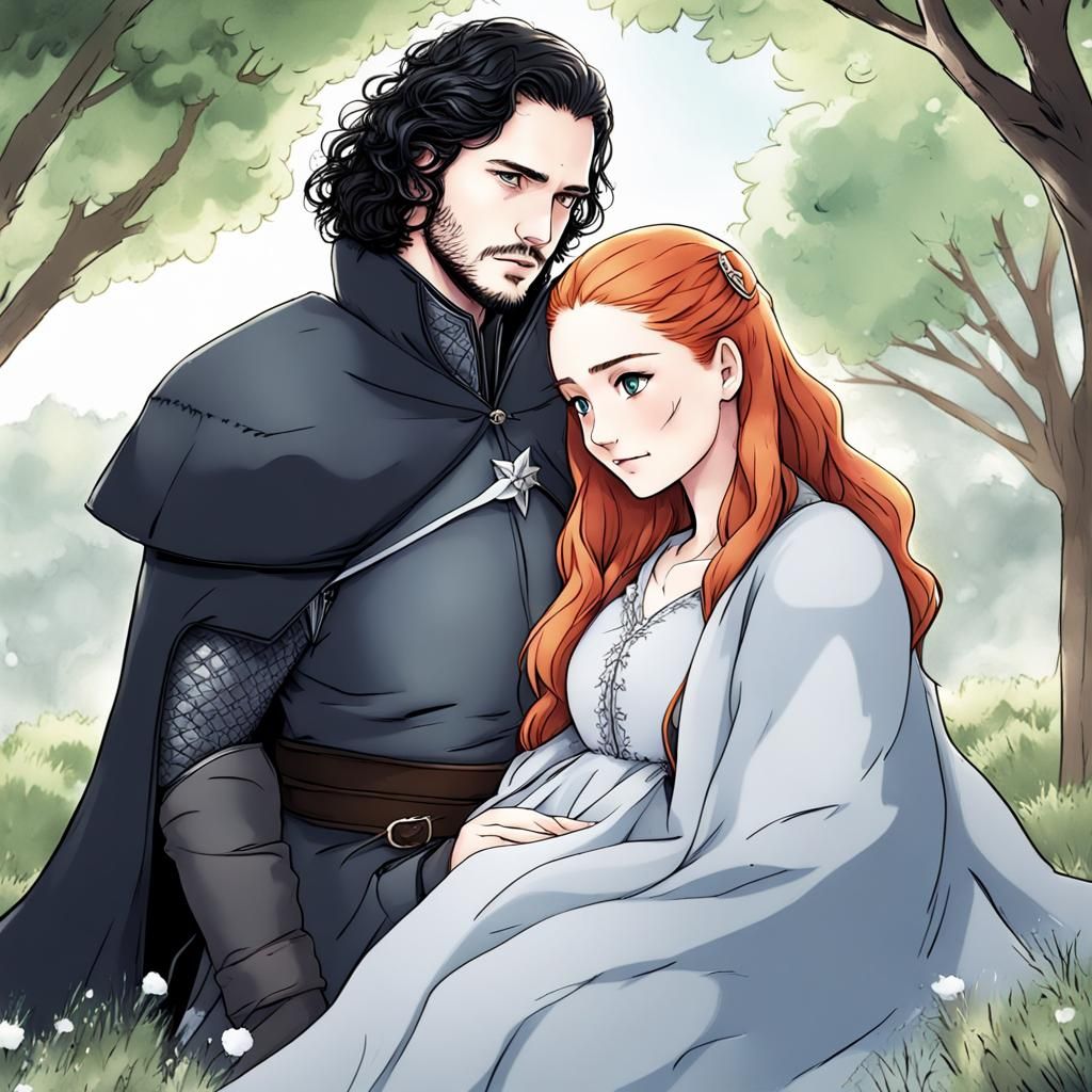 jon snow and sansa stark are having a baby 3 - AI Generated Artwork - NightCafe Creator