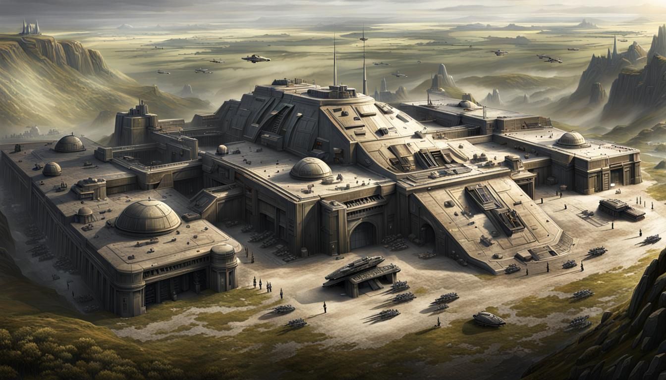 star wars ww1 military base, Epic cinematic, intricate, meticulously ...