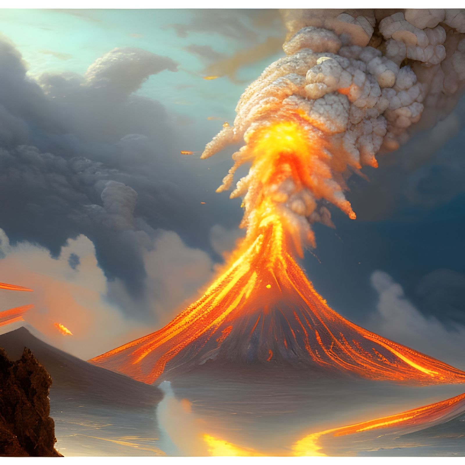 spectacular volcano - AI Generated Artwork - NightCafe Creator