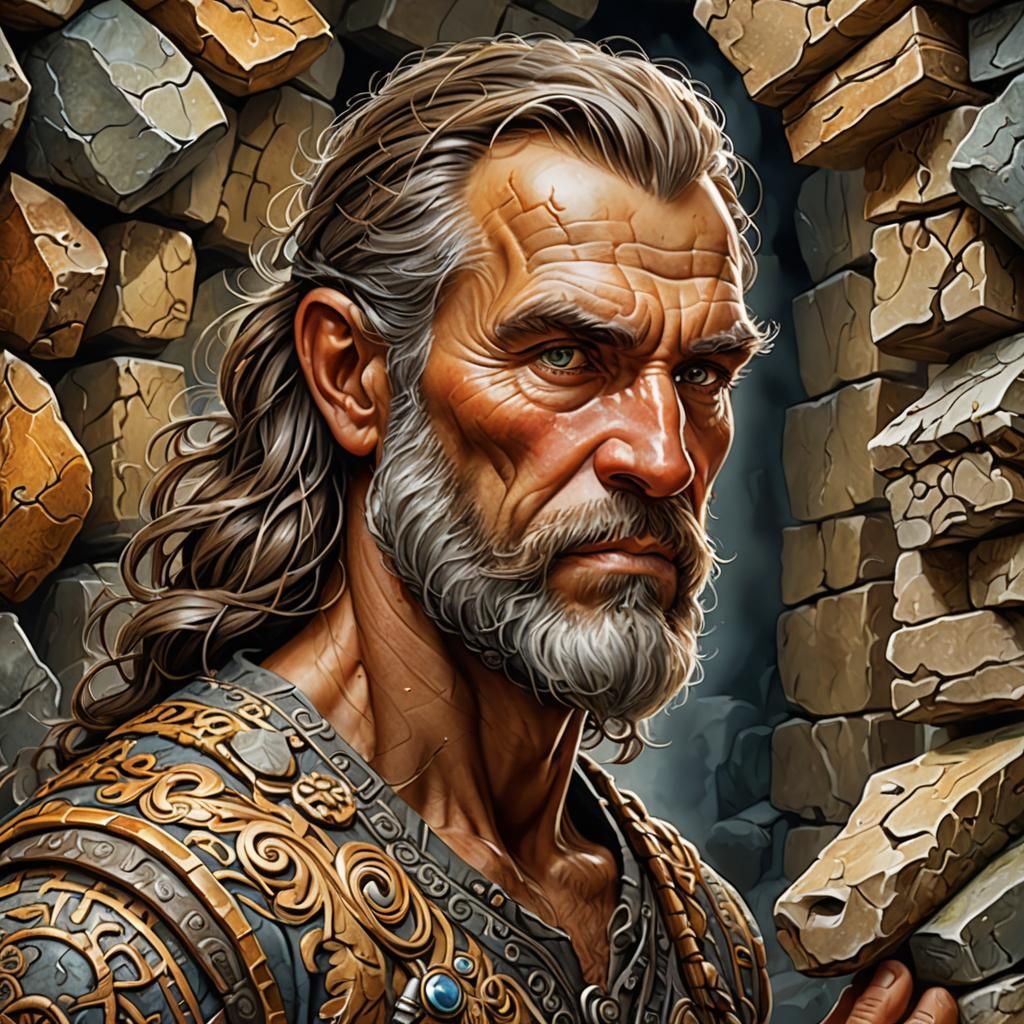 Man in Ancient Ruins - AI Generated Artwork - NightCafe Creator