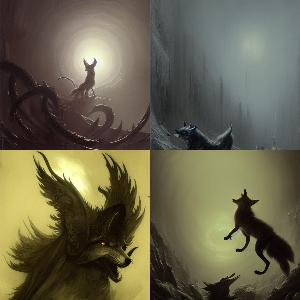 Gumiho + Cerberus (Fox at Hells gate) - AI Generated Artwork ...