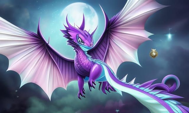 Chibi Dragon with 2 wings - AI Generated Artwork - NightCafe Creator