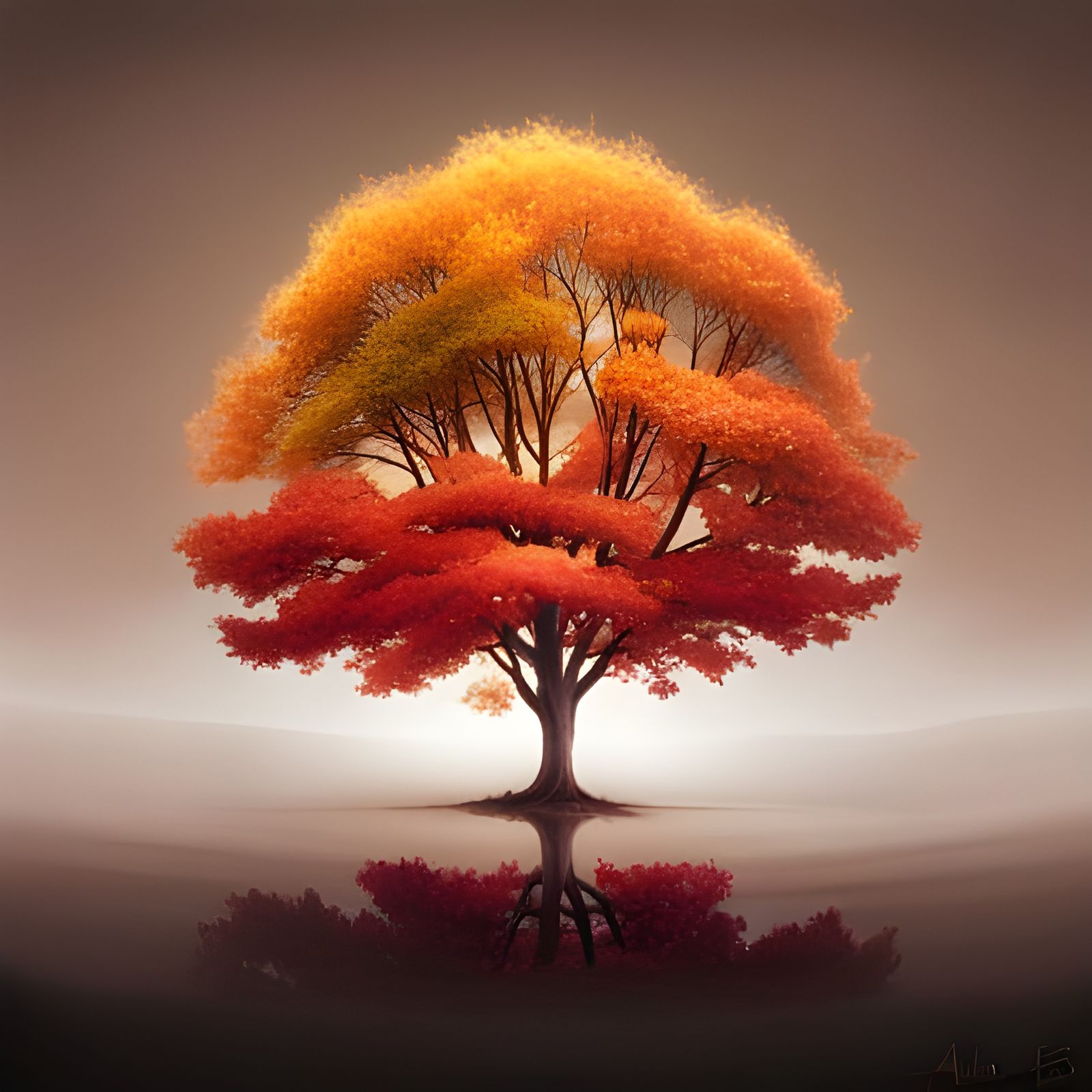 Autumn Tree - AI Generated Artwork - NightCafe Creator