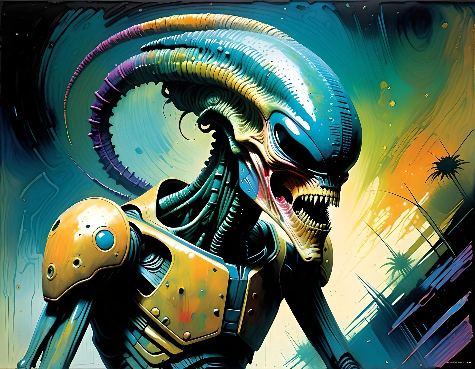 Xenomorph - AI Generated Artwork - NightCafe Creator