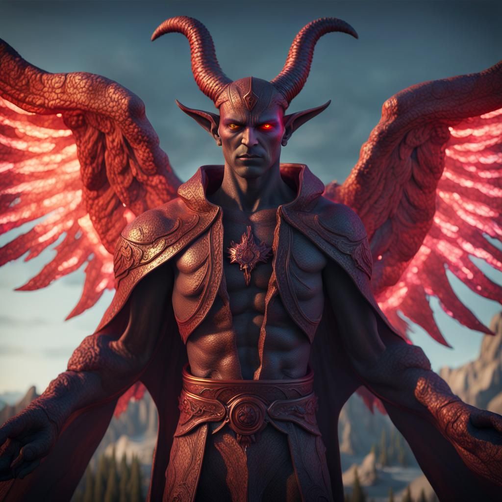 male Satan the beautiful angel, Vivacious, Cyberparadism, Glowwave ...