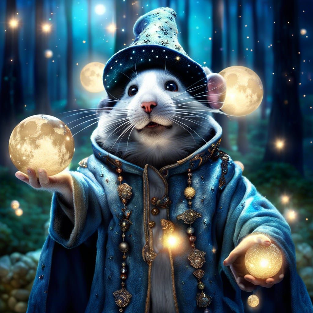 The Friendly Wizard Mouse. - AI Generated Artwork - NightCafe Creator