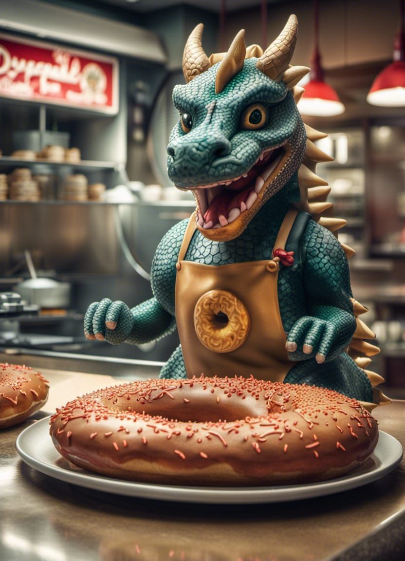 Dragon Donuts - AI Generated Artwork - NightCafe Creator