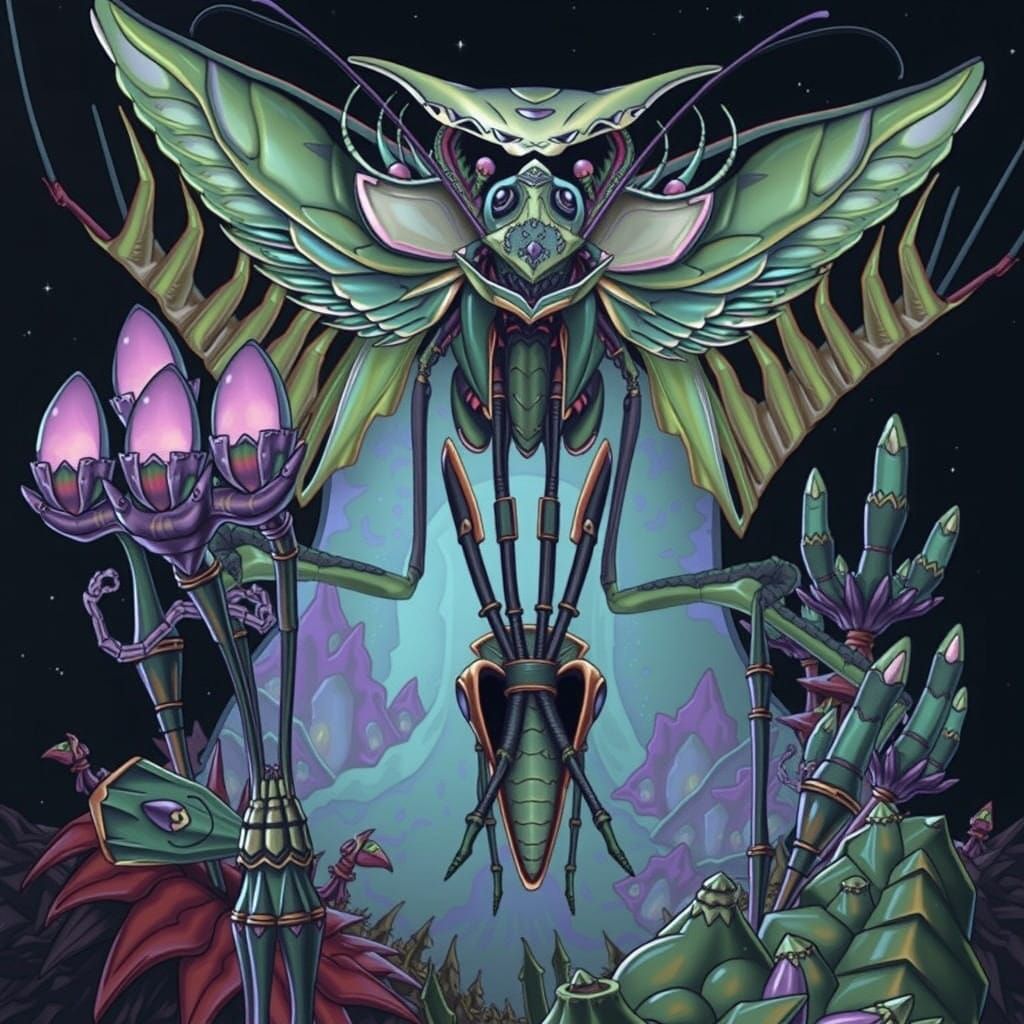 Ethereal Alien Exoplanet Creature in Shimmering Cr... - AI Art