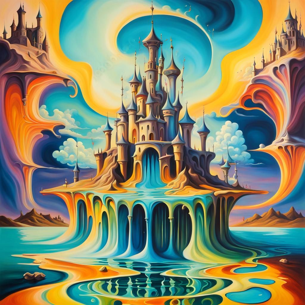 Psychedelic fantasy castle - AI Generated Artwork - NightCafe Creator