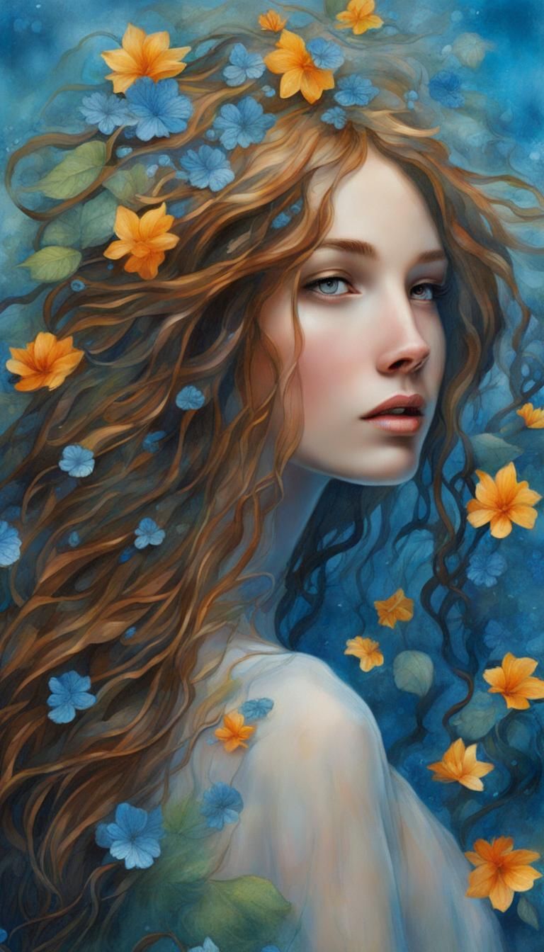 Blue Entanglement - AI Generated Artwork - NightCafe Creator