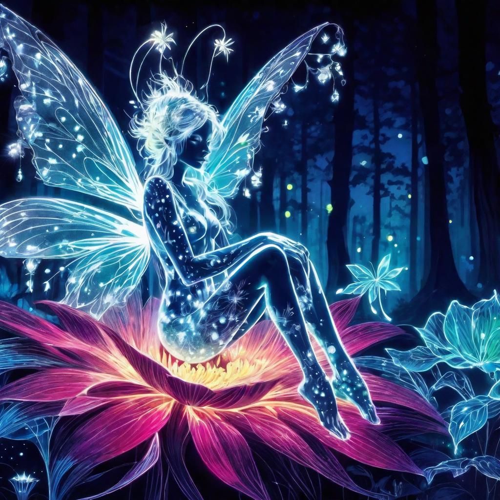 Night metamorphosis of a fairy - AI Generated Artwork - NightCafe Creator
