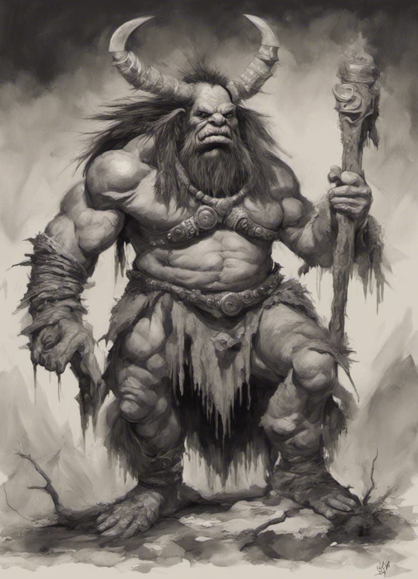 Ogre Shaman 1 - AI Generated Artwork - NightCafe Creator