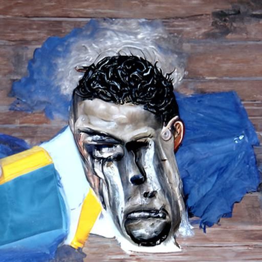 Critino Ronaldo's painting in a crying state - AI Generated Artwork ...
