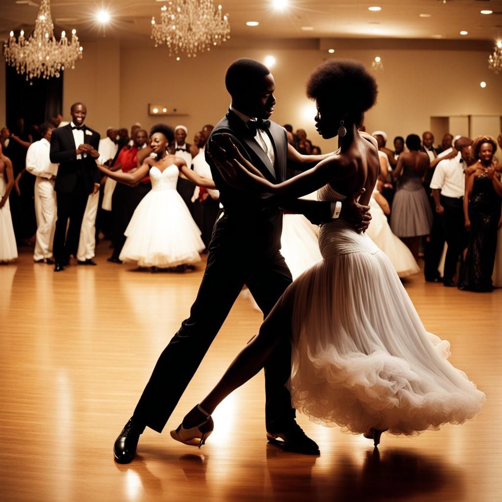 fine black couple ball dancing : r/nightcafe