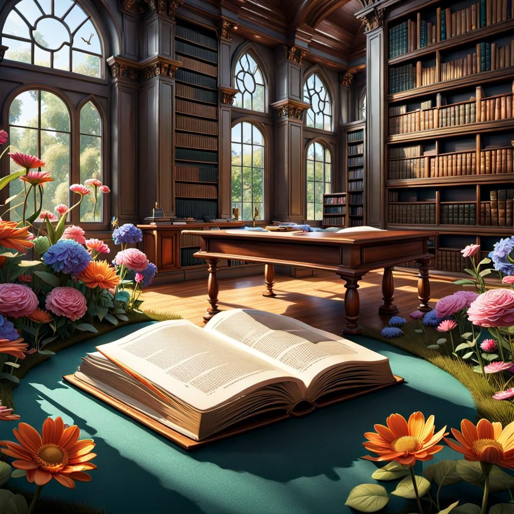 Library book. - AI Generated Artwork - NightCafe Creator