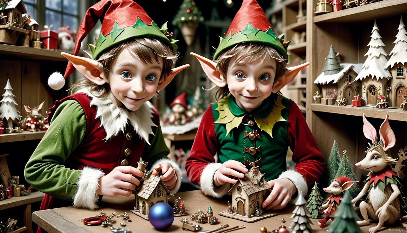 Elven Toy Crafting 9 - AI Generated Artwork - NightCafe Creator