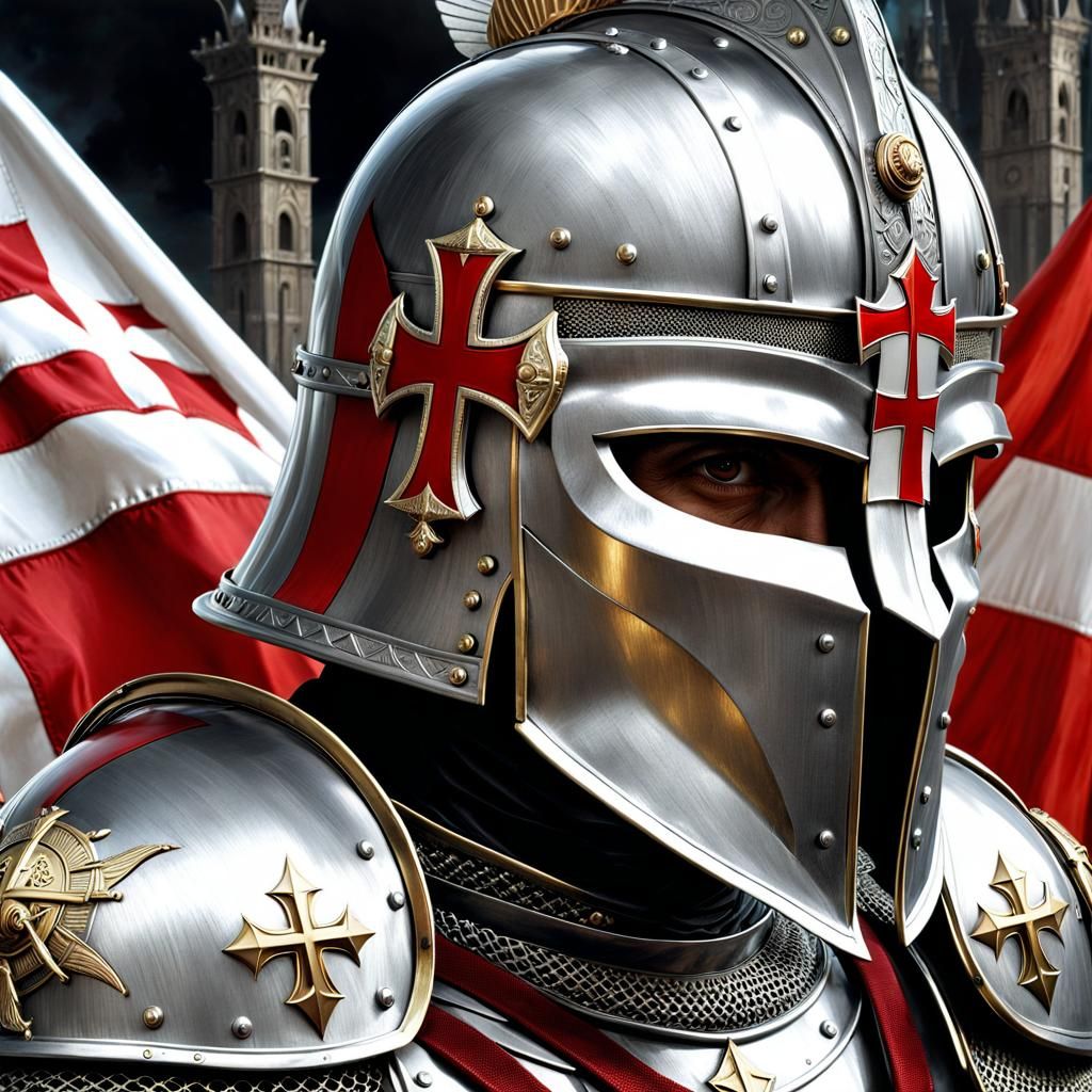 Templar Knight's Helmet - AI Generated Artwork - NightCafe Creator
