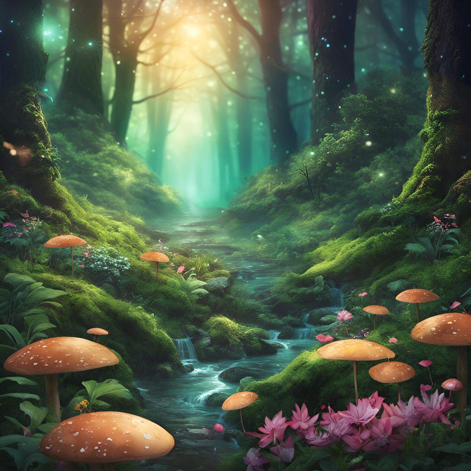 mystical fantasy fairy forest - AI Generated Artwork - NightCafe Creator