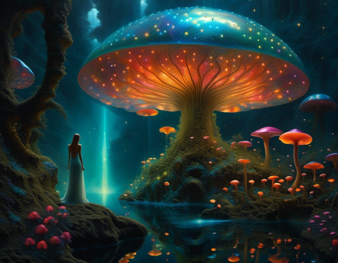 (Full body head to toe painting 1.8) of a (Stunningly beautiful ethereal translucent water ...