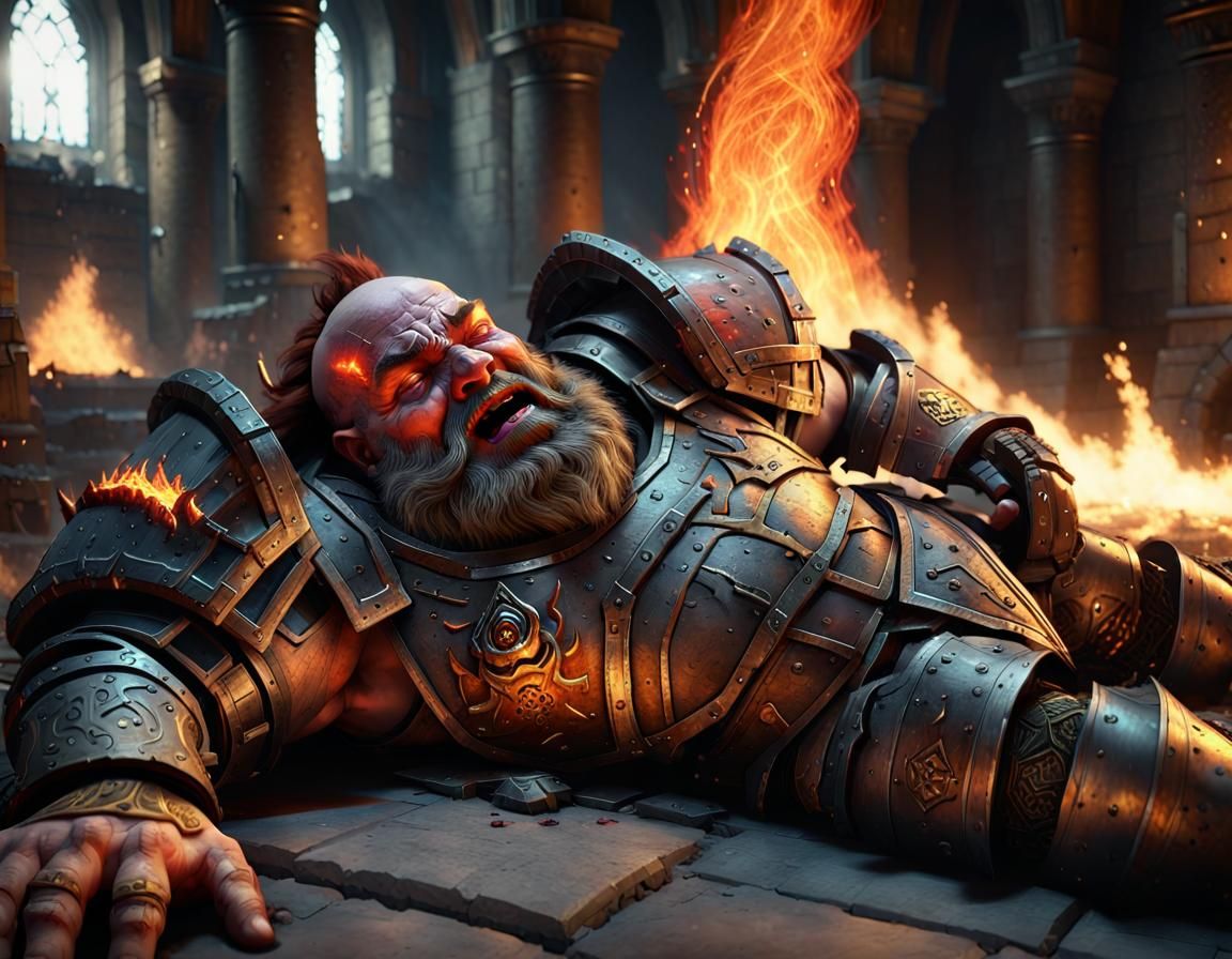 Dead fire dwarf - AI Generated Artwork - NightCafe Creator