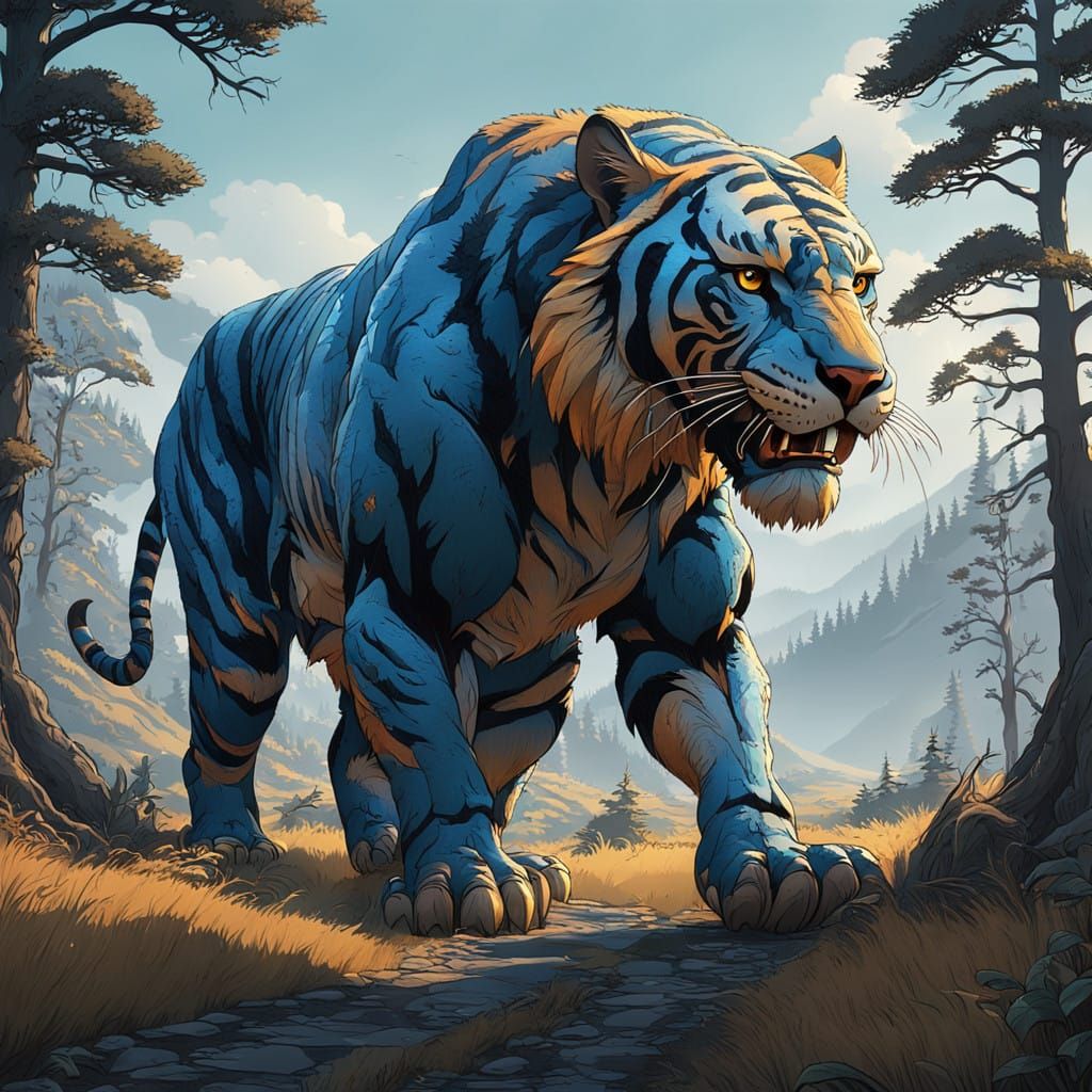 Electric blue saber tooth tiger - Electric Blue Saber-Tooth ...